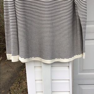 Talbots | Sweaters | Nwt Talbots Perfect For Leggings Cream Navy Stripe ...